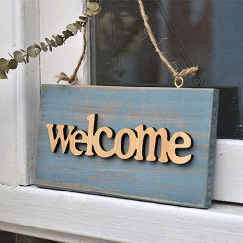 Vintage Wooden Welcome Sign – SwellFurnishings